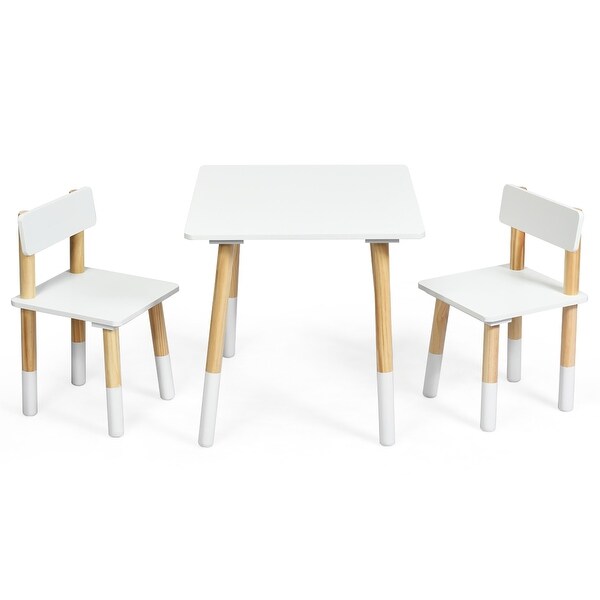 Costway Kids Wooden Table 2 Chairs Set Children Play Activity Table See details On Sale Bed Bath Beyond 31837024