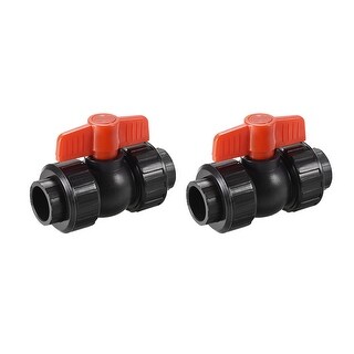 Double Union Ball Valve, 20mm Inner Diameter, Socket Type, PE Black Red ...