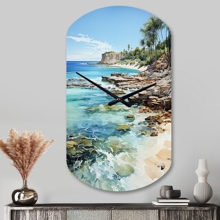 Beach Photo Tropical Paradise III - Coastal Beach Wall Clocks in ...