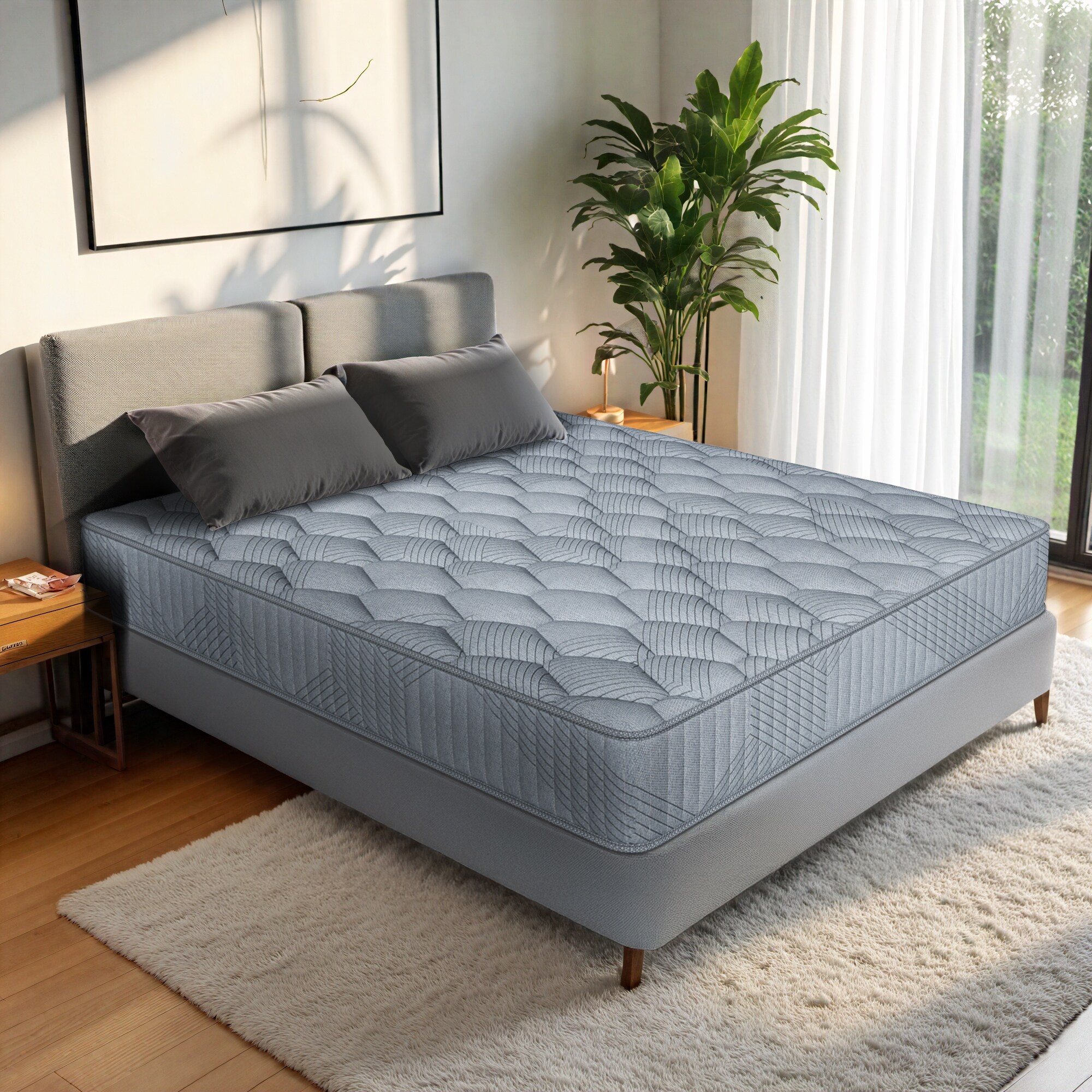 IFLUOUS 10in. Firm Pillow Top Gel Memory Foam Innerspring IFLUOUS 10in. Firm Pillow Top Gel Memory Foam Innerspring