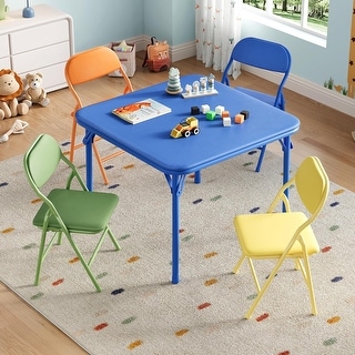 Folding Table and Chairs Set, Boys and Girls Activity Table Set for ...