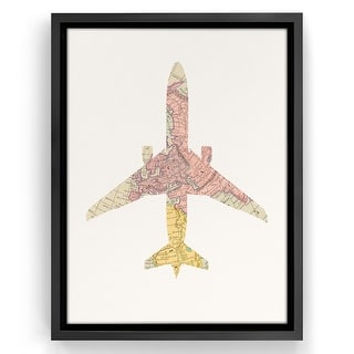 Americanflat - Vintage Map Plane Collage I by Chaos & Wonder Design ...