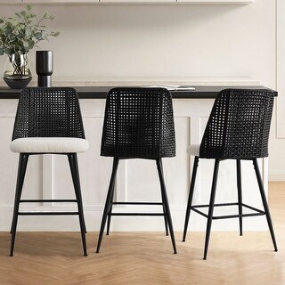 Upholstered 27'' Counter Stool (Set of 3) - Bed Bath & Beyond - 41235267