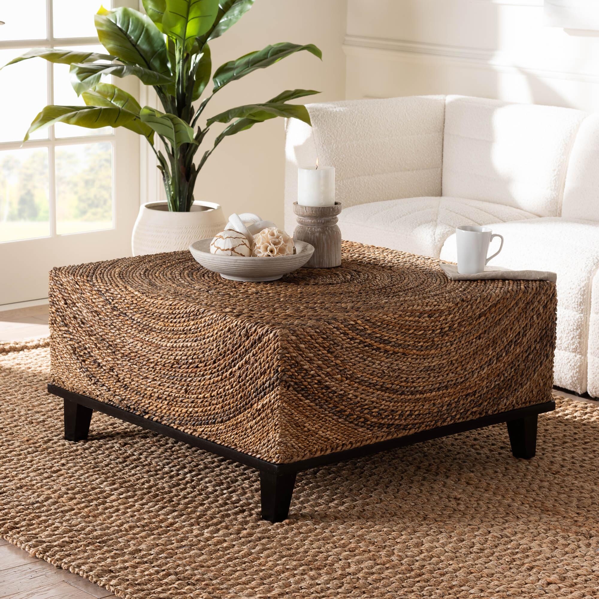 Verino Bohemian Natural Seagrass Coffee Table Bed Bath Beyond 40409188