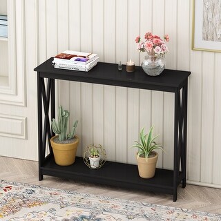 CTEX 39.37"Console Table, Classic Entryway Table for Home,MDF boards ...