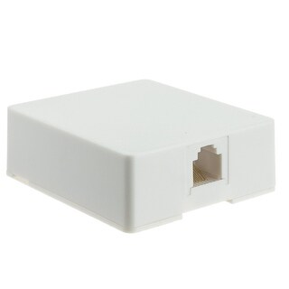 Offex Phone Surface Mount Jack, White, RJ11 / RJ12, Data / Voice, 6P6C ...