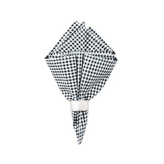 Black Checks Napkin - Bed Bath & Beyond - 36553604