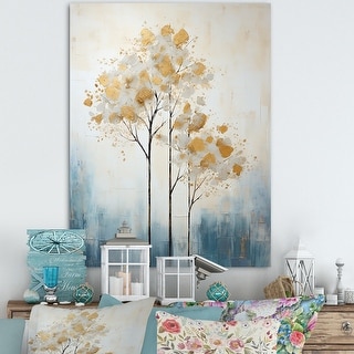Designart "Beige Trees Oak Solitude" Tree Oak Wall Art - Bed Bath ...