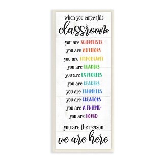 Stupell Inspirational Types of Students Everyday Classroom Sign Wood ...