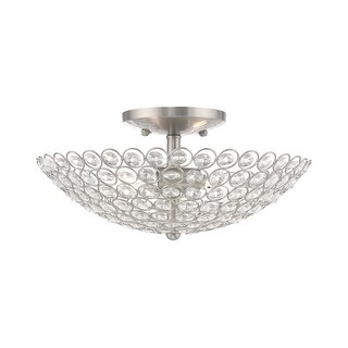 Livex Lighting Cassandra 2 Light 13" Wide Semi-Flush Bowl Ceiling - Bed ...
