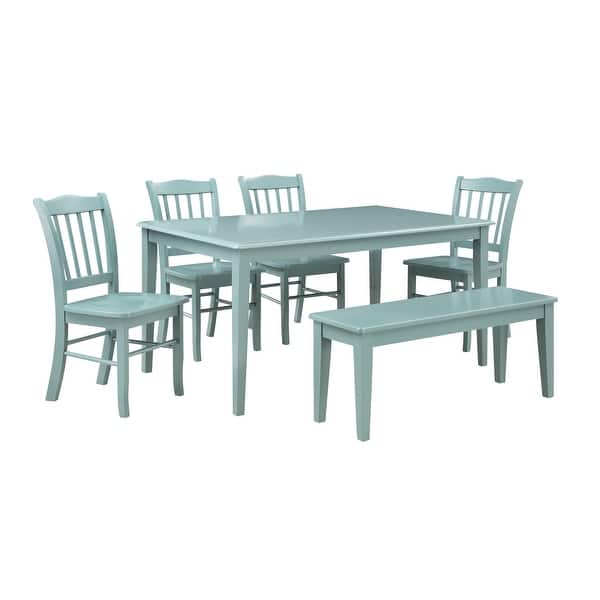 teal dining table set