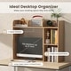Wooden Desktop Bookshelf Desk Hutch Organizer Storage Display Rack ...