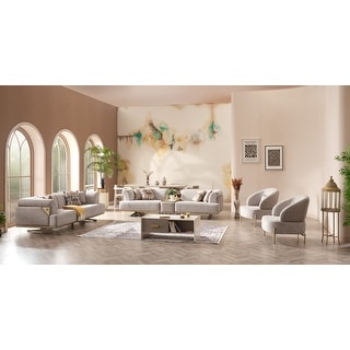 Uksa 4 Pieces Living Room Sets 2 Sofa 2 Chair - Bed Bath & Beyond ...