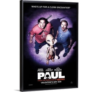 "Paul (2011) - Movie Poster - UK" Black Float Frame Canvas Art - Bed ...