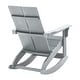 Modern 2-Slat Adirondack Poly Resin Rocking Chair for Indoor/Outdoor ...