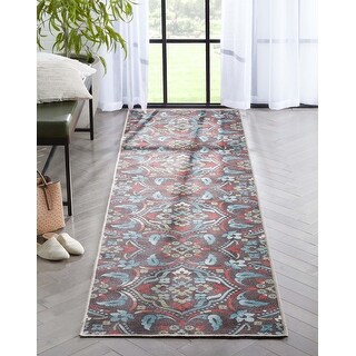 Well Woven Traditional Rustic Brown Runner Rug - 3' x 12' - Bed Bath ...