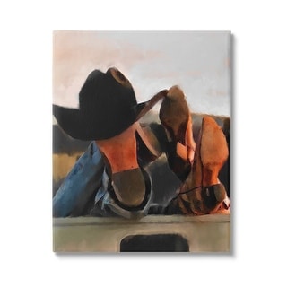 Stupell Couple Resting Cowboy Boots Canvas Wall Art Design by Jesse ...