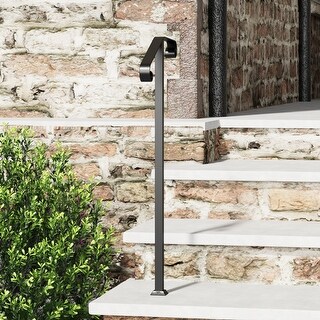 Wrought Iron Outdoor Handrail Duty Stair and Porch Safety Rail - 19.3 ...