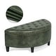 Adeco Half Moon Storage Ottoman Semi Circle Bench - Bed Bath & Beyond ...