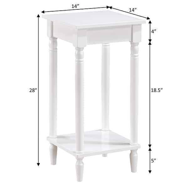 French Country Kim End Table with Shelf - Bed Bath & Beyond - 39891485