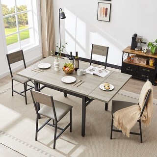 Folding Dining Table, 1.2 inches Thick Table Top, for Dining Room ...