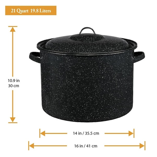 Granite Ware Speckled Black Stock Pot - Bed Bath & Beyond - 41586109