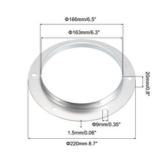 2Pcs 10" Duct Connector Flange Metal Straight Pipe Mounting Plate ...