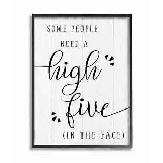 Stupell High Five in the Face Phrase Sassy Humor Framed Wall Art ...