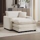 Ergonomic Deep Single Seat Sofa Upholstered Reading Armchair With ...