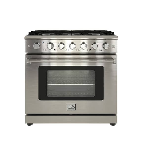 36 inch. 6.0 cu. ft. Front Control Freestanding Gas Range with Oven in ...