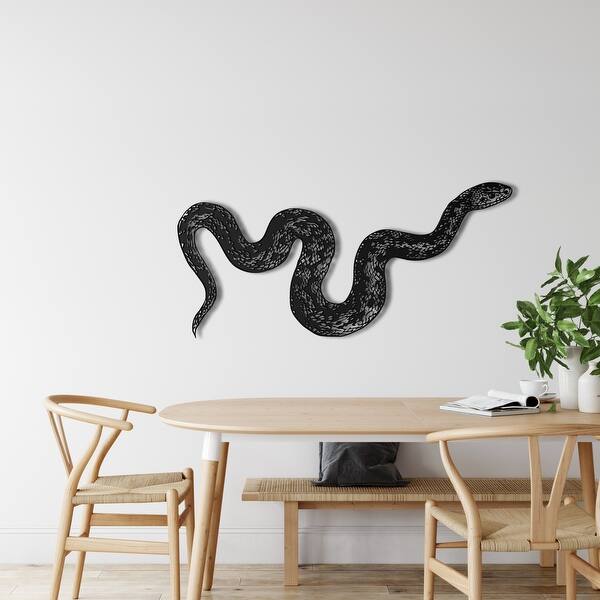 Snake Metal Wall Decor for Home and Outside - Wall-Mounted Geometric ...