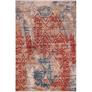 Bohemian Hansen Red/Blue Wool&Silk Rug - 9'1'' x 11'8'' - 9 ft. 1 in. X ...