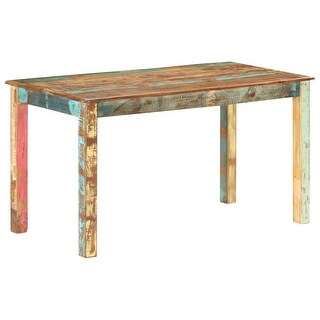 vidaXL Dining Table Solid Reclaimed Wood 55.1"x27.6"x29.9" - Multi ...