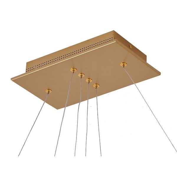 Gold Iron LED Chandelier With White Acrylic Diffusers - On Sale - Bed ...