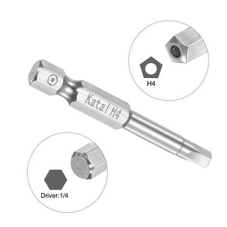 H4 Magnetic Security Pentagon Screwdriver Bit 1/4" Hex Shank 2" Length ...