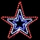 LED Rope Light Patriotic Triple Star Motif - Lighted Silhouette - Red ...