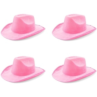 4 Pack Cowboy Hat for Women, Pink Cowgirl Hat for Birthday ...