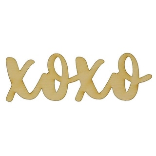 1 Pc, 12" x 4" x 1/4" Xoxo Cursive Word Wood Cutout - natural - Bed ...