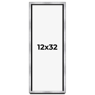 12x32 Shadow Box Frame Silver | 1.375 Inches Deep Real Wood - Bed Bath ...