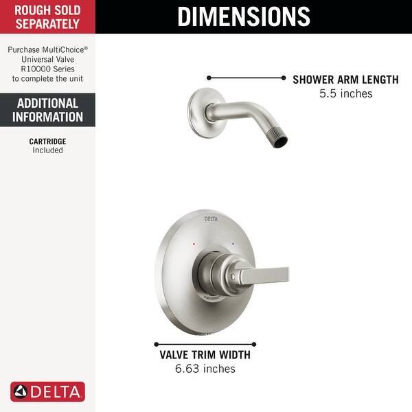 Delta T14289-LHD Tetra Monitor 14 Series Shower Only Trim Package - Bed ...
