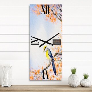 Designart 'Beautiful Blue Bird On Flowering Branch II' Traditional ...