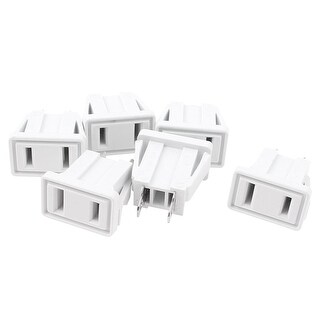 US 2 Pin Plug AC 250V 10A Panel Mounting Power Socket White 6Pcs - Bed ...