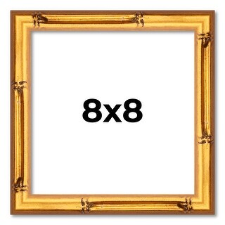 8x8 Solid Gold Bamboo Style Wood Frame - Great for Posters, Photos ...