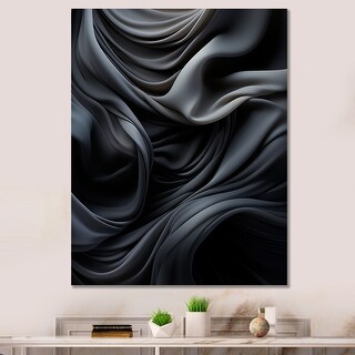 Designart "Grey Soothing Shadows II" Abstract Collages Wall Art Print ...