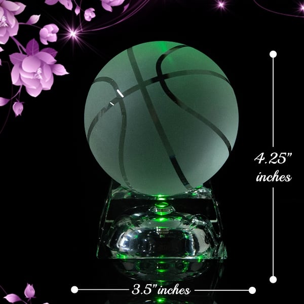 Matashi Crystal Paperweight with Etched Basketball Ornament with ...