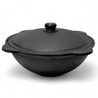 Cast Iron Asian Cauldron (Kazan) for Jambalaya,Pilaf w/ Lid - Bed Bath ...