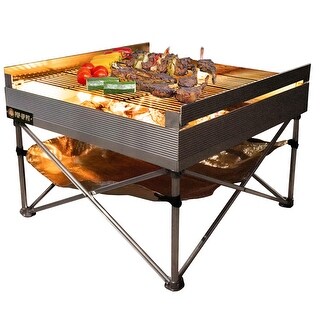 Pop-Up Fire Pit - Portable Outdoor Fire Pit and BBQ Grill (Fire Pit ...
