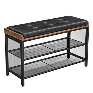 Padded Bench with Mesh Shelf - Bed Bath & Beyond - 42732199