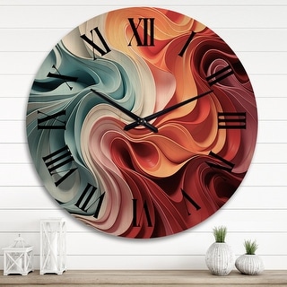 Designart "Opt Art Chromatic Delirium IV" Modern Oversized Wood Wall ...