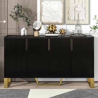 60" Wide Wood 4-door Sideboard - Bed Bath & Beyond - 36763233